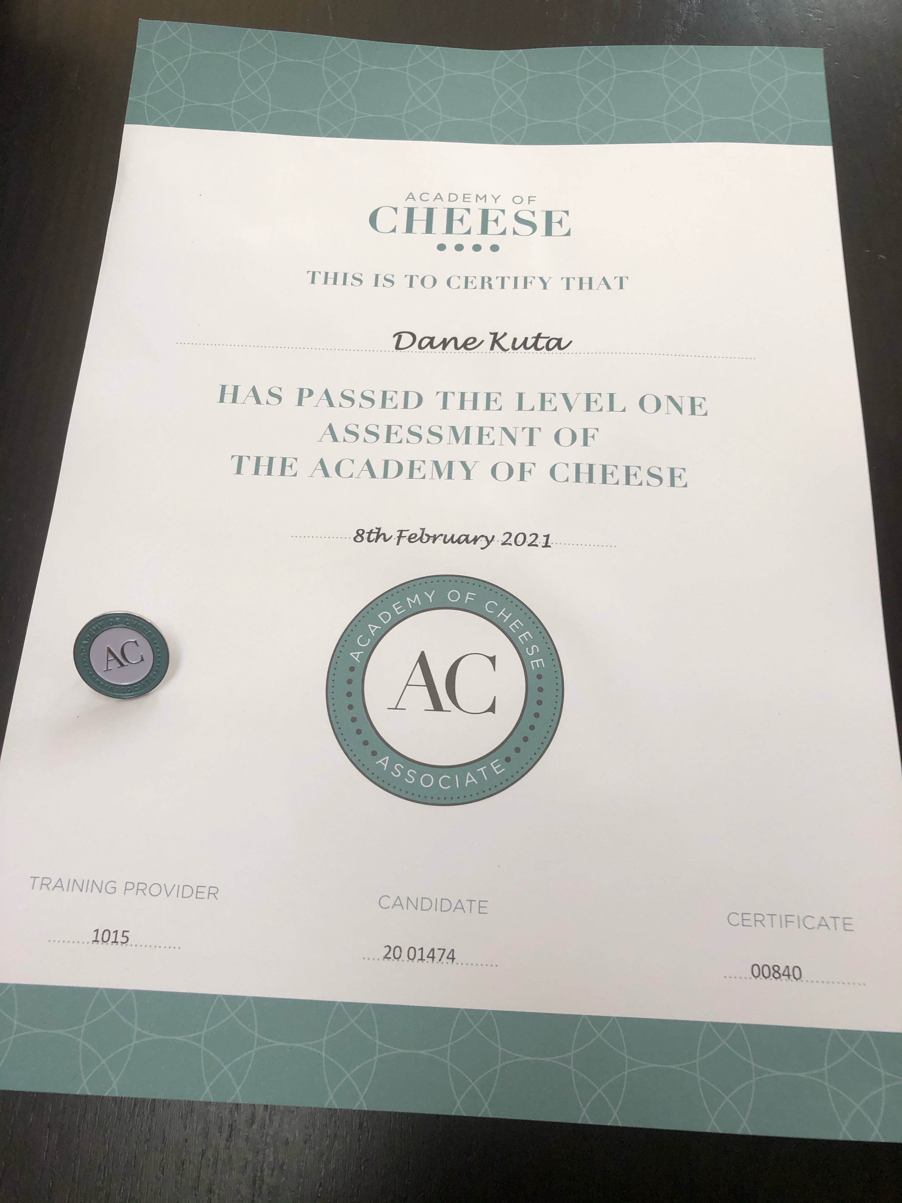 Official Certification