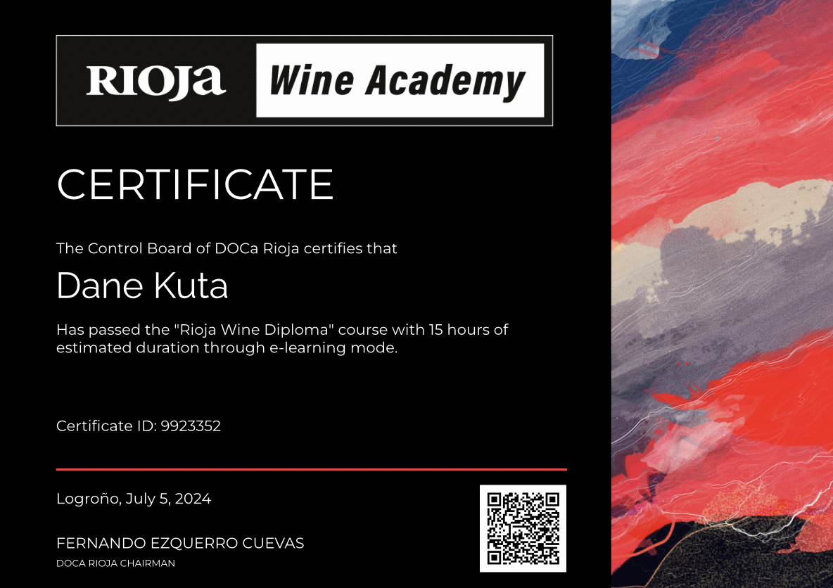 Rioja Wine Diploma